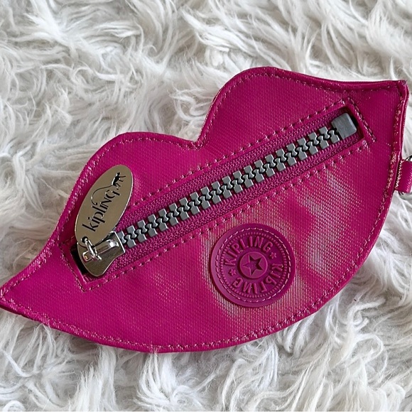Accessories | Kipling X Fergie Pink Lip Coin Purse | Poshmark